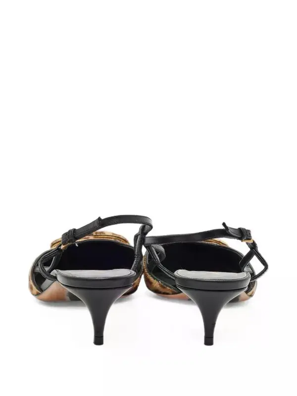 Valentino Garavani Vlogo Leopard-print Slingback Sandals