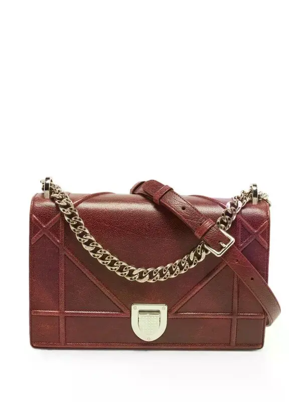 Dior 2015 Medium Diorama Cannage Shoulder Bag - Red