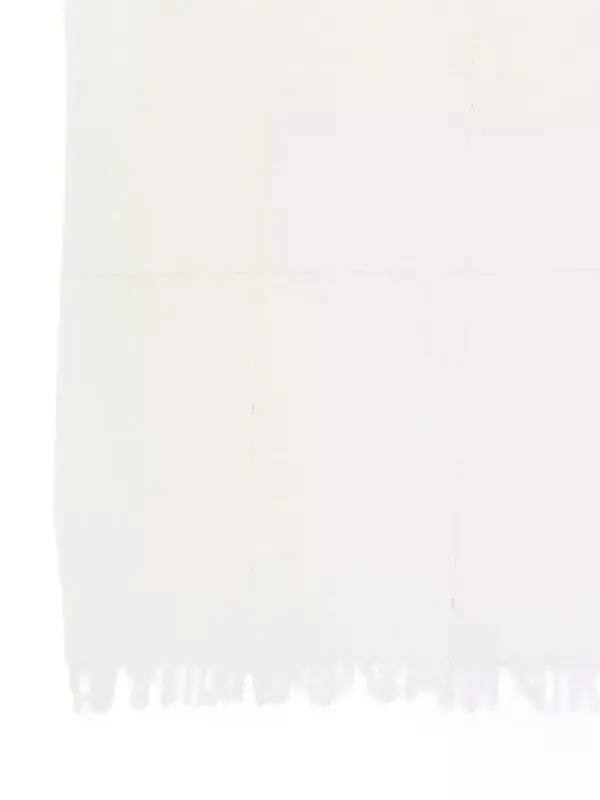 D'ANIELLO Check Fringed Scarf