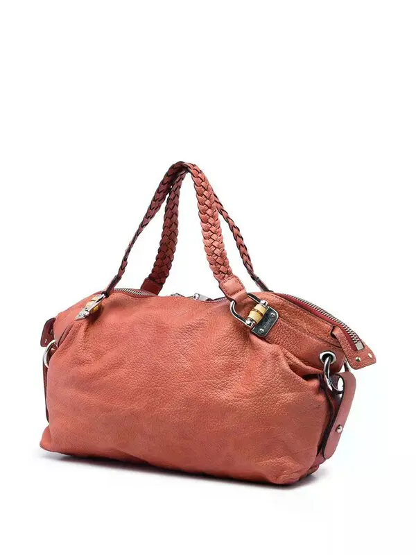 Gucci 2016-2026 Medium Leather Bamboo Bar Tote Bag