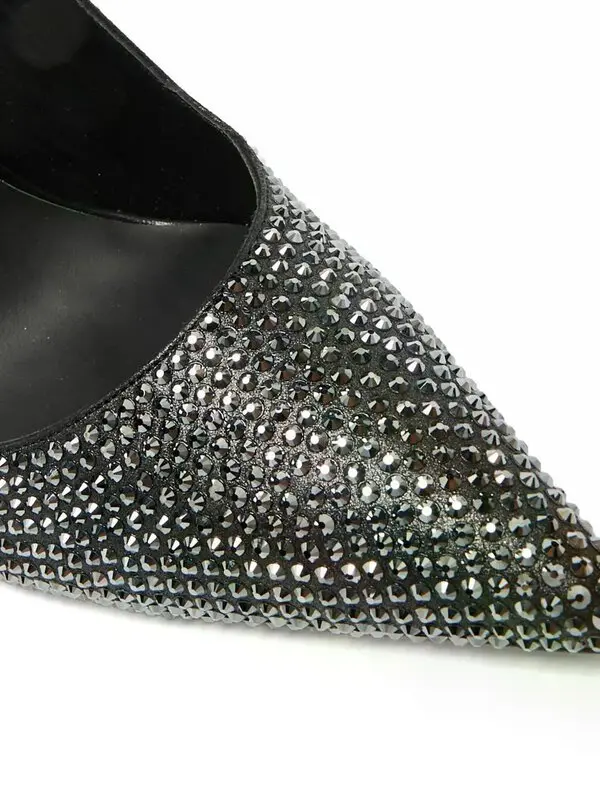 LE SILLA Embellished Stiletto Pumps With Ankle Ties - Black