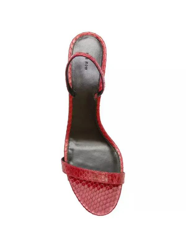 THE ROW Ella Snakeskin-effect Slingback Sandals