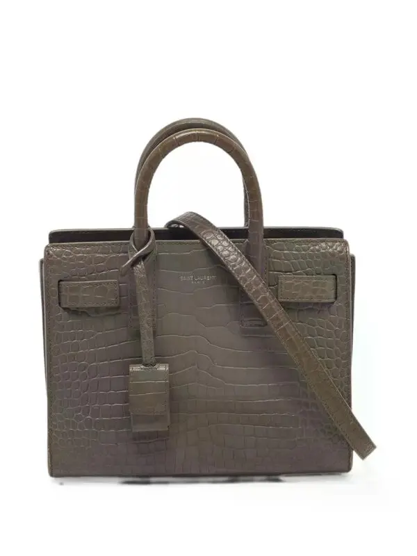 Saint Laurent 2017 Sac De Jour Crocodile-embossed Tote Bag