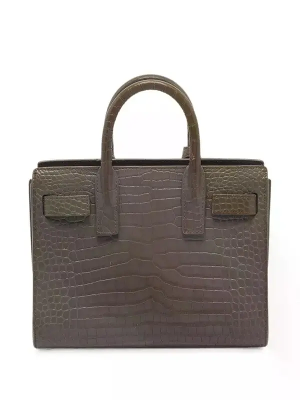Saint Laurent 2017 Sac De Jour Crocodile-embossed Tote Bag