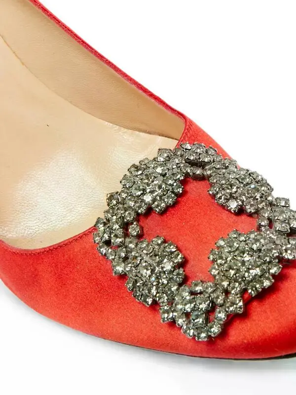 Manolo Blahnik Hangisi Buckle Heeled Pumps