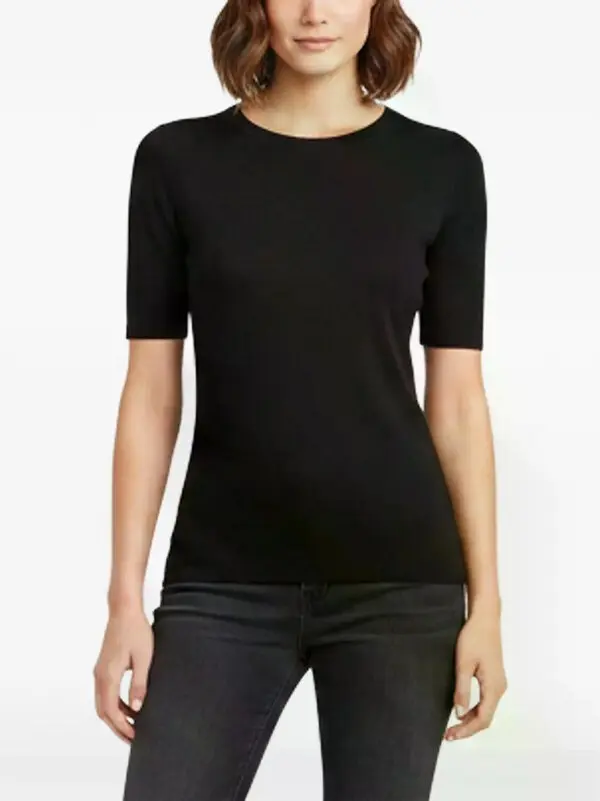 Theory Knit Crew-neck T-shirt - Black
