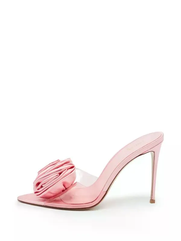 LE SILLA Rosette Detail Pointed-toe Stiletto Sandals - Pink
