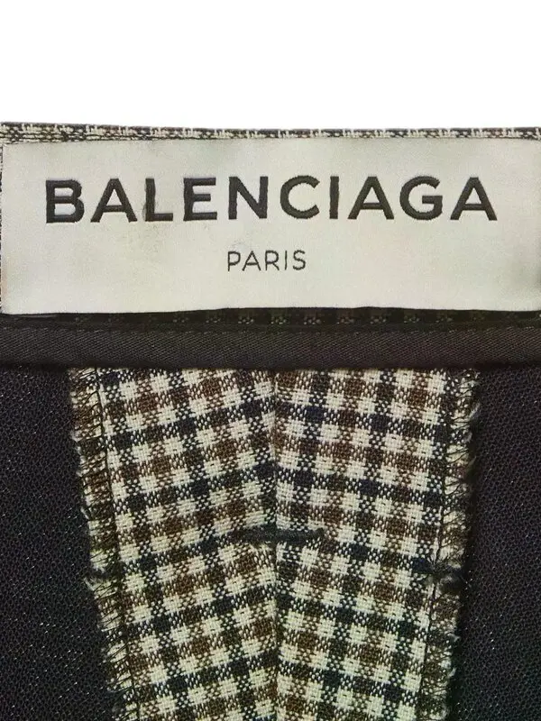 Balenciaga Plaid Ankle-zip Trousers