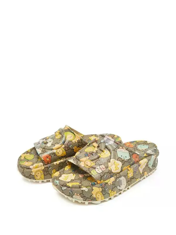 Gucci Pikarar Gg Supreme Platform Sandals
