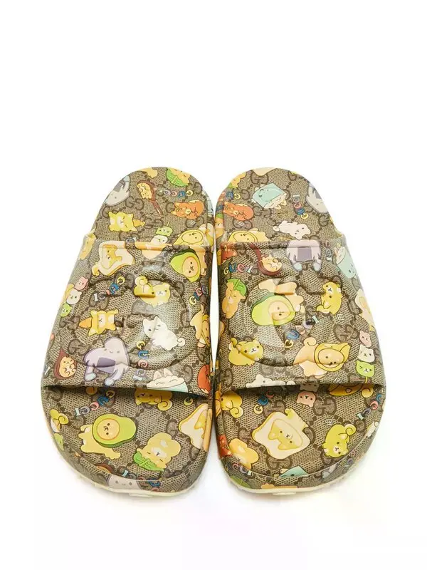 Gucci Pikarar Gg Supreme Platform Sandals