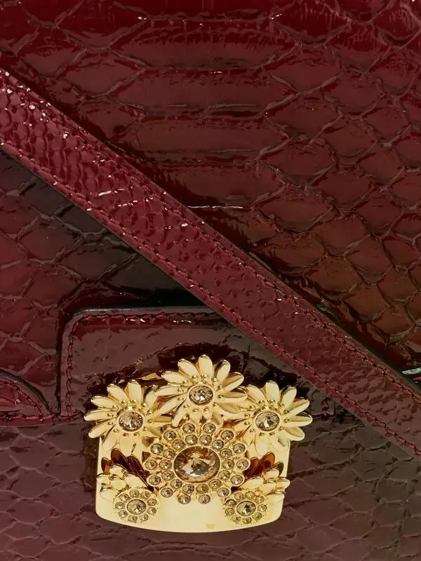 Alexander McQueen Python-embossed Crystal-embellished Tote Bag
