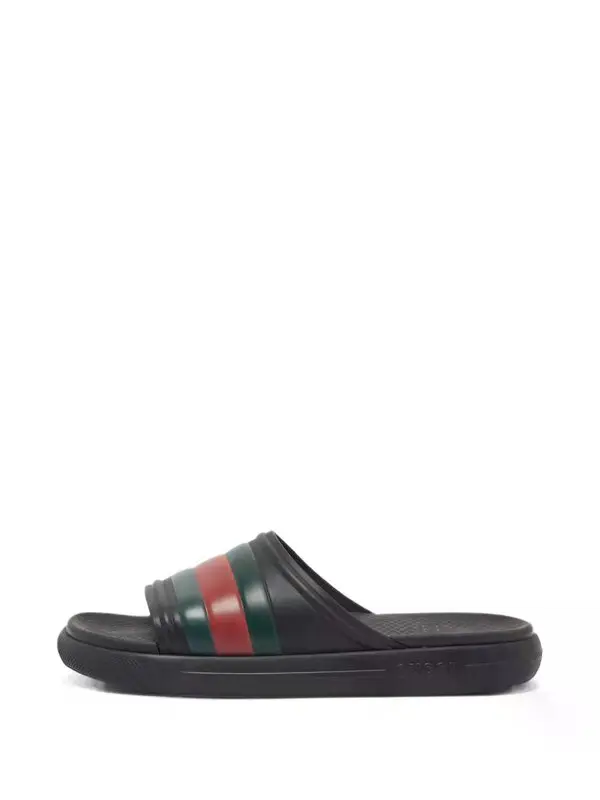 Gucci Web-stripes Flat Slides