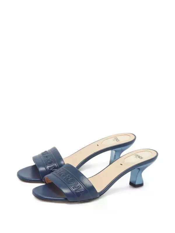 Fendi Roma-logo Embossed Sandals