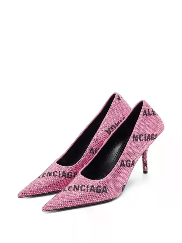 Balenciaga Crystal-embellished Pumps - Pink