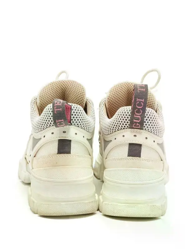 Gucci Flashtrek Lace-up Sneakers With Mesh Panels - Neutrals