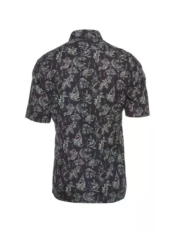LANVIN Koi-fish Printed Short-sleeved Shirt