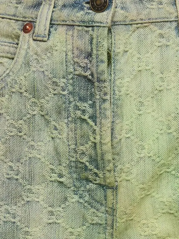 Gucci Gg Jacquard Straight-leg Jeans