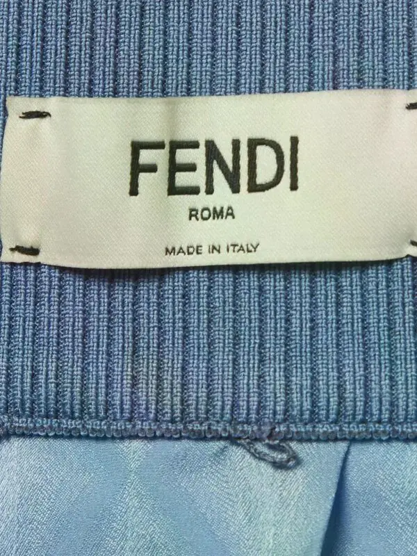 Fendi Jacquard Pleated Midi Skirt