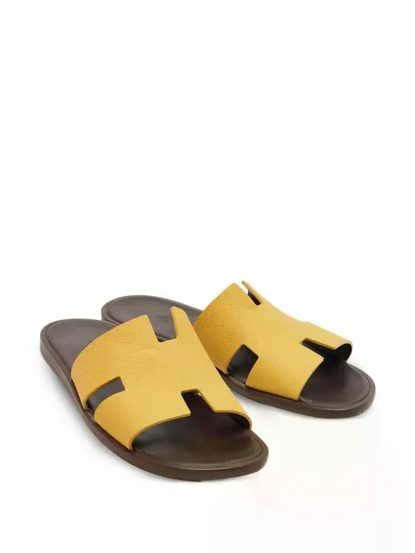 Hermès Izmir H-cutout Flat Sandals - Yellow