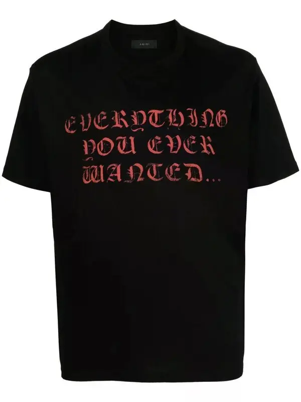 Amiri Everything Slogan-print T-shirt - Black
