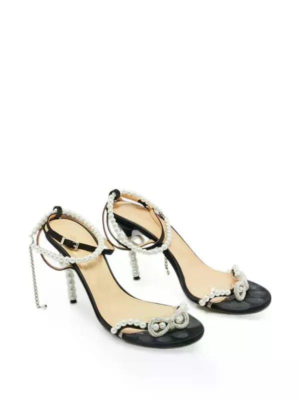Mach & Mach Star Faux Pearl Sandals