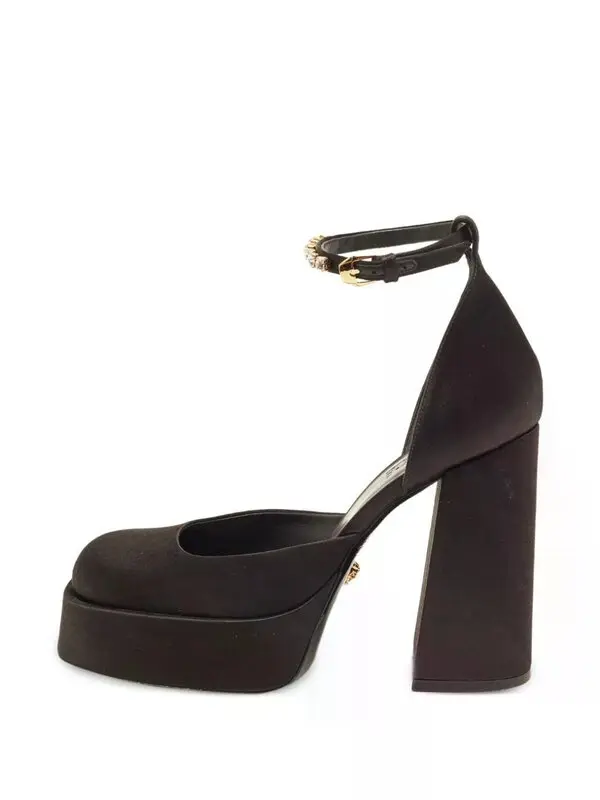 Versace Satin Crystal-embellished Platform Pumps