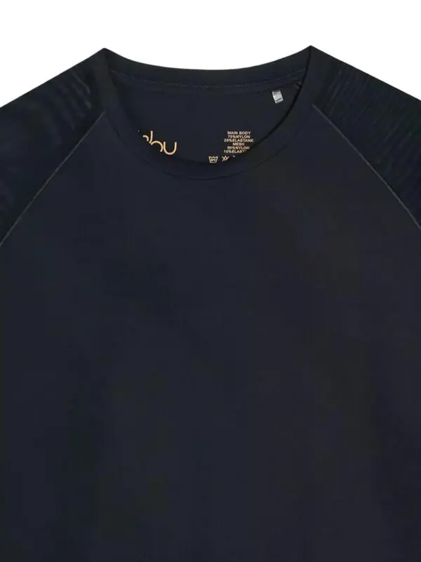 NOW YOU LIVE Waterley Mesh-panelled Raglan-sleeve T-shirt - Black