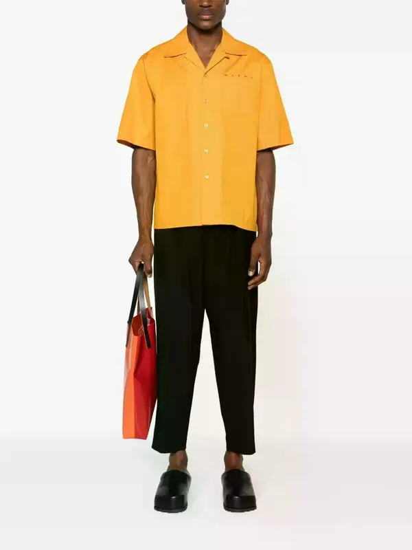 Marni Logo-print Poplin Shirt
