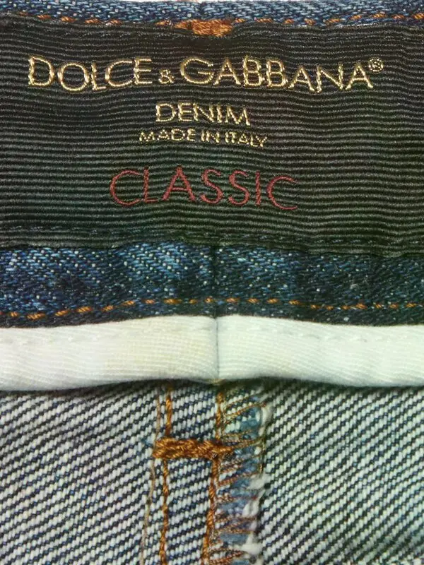 Dolce & Gabbana Logo-patch Straight-leg Jeans
