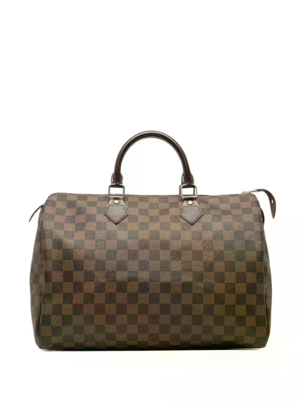 LOUIS VUITTON 2010 Damier Ebene Speedy 35 Boston Bag