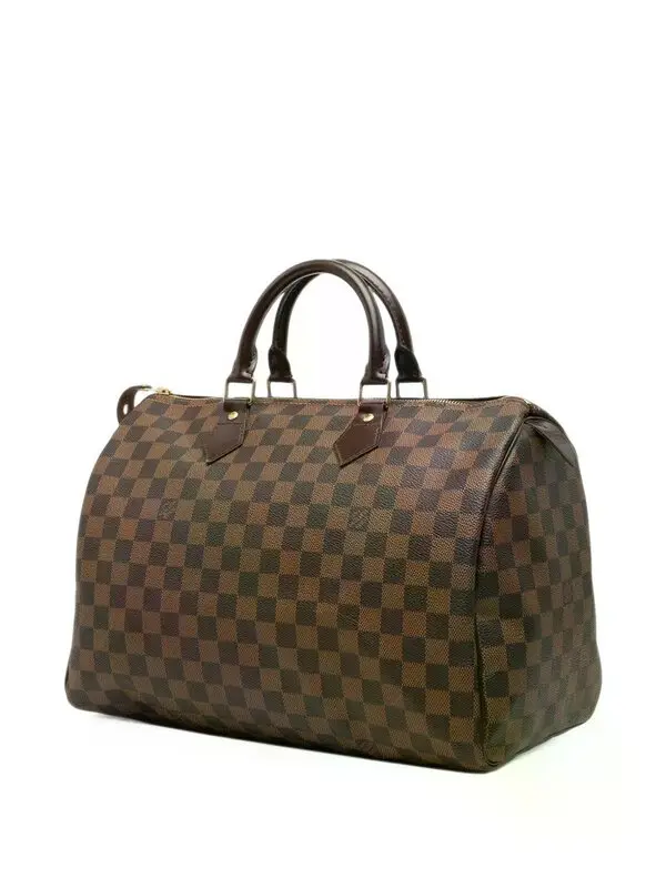 LOUIS VUITTON 2010 Damier Ebene Speedy 35 Boston Bag