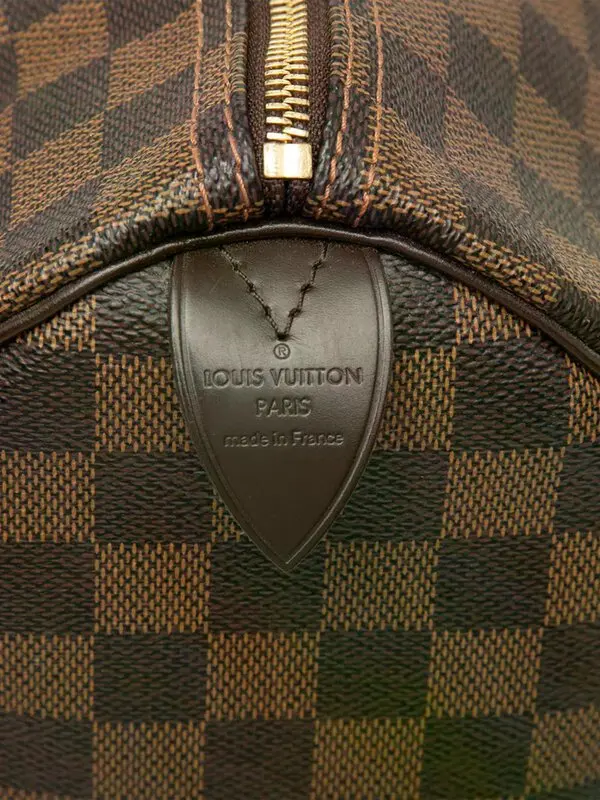 LOUIS VUITTON 2010 Damier Ebene Speedy 35 Boston Bag