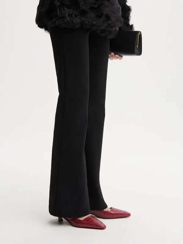 BY MALENE BIRGER Vilesa Flared Stretch Trousers - Black