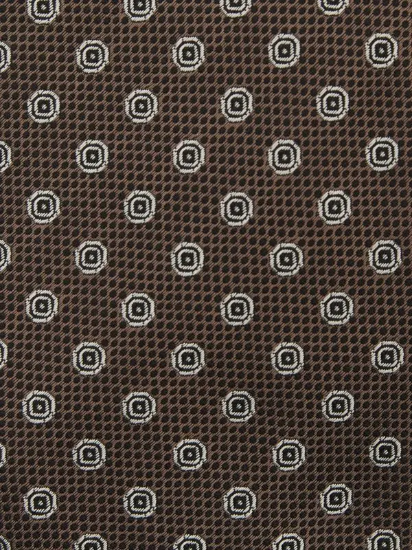 REISS Silk-blend Woven Oval Micro Medallion Tie