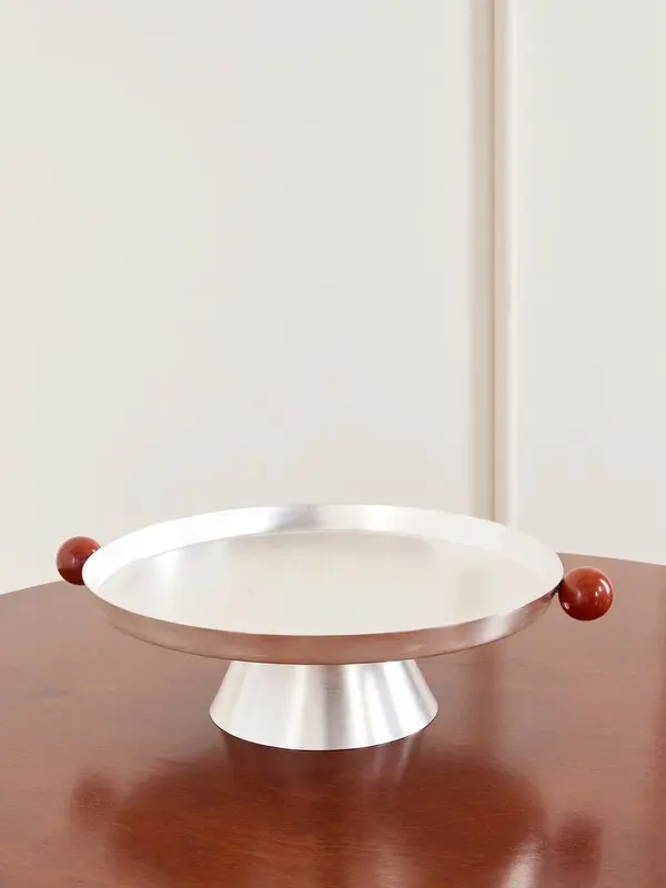 NATALIA CRIADO Plated And Stone Cake Stand