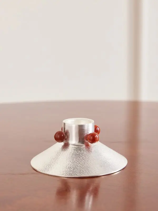 NATALIA CRIADO Axis -plated And Stone Candle Holder