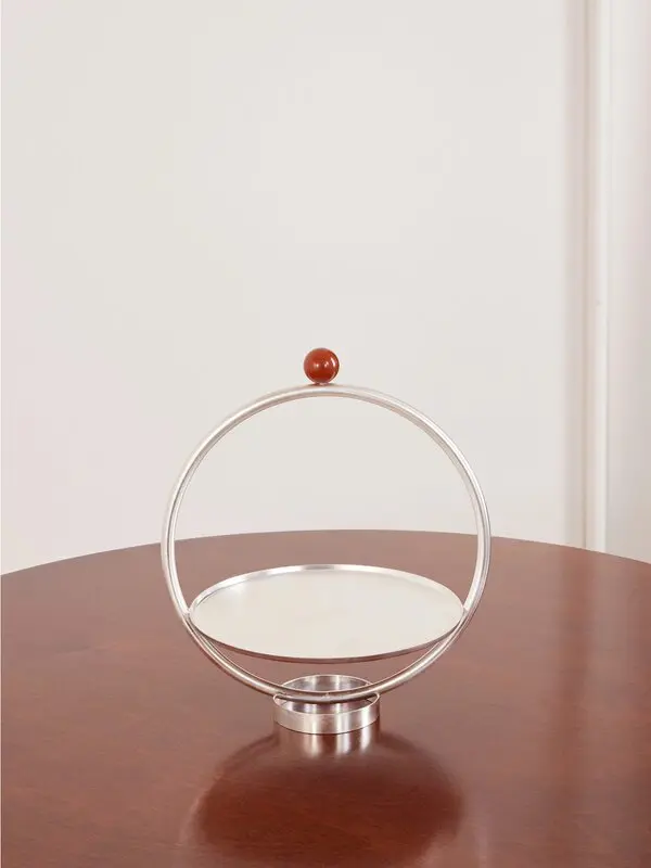NATALIA CRIADO Redonda -plated And Stone Cake Stand