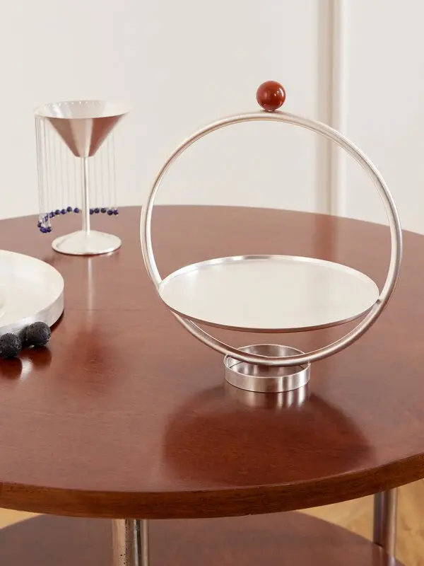 NATALIA CRIADO Redonda -plated And Stone Cake Stand