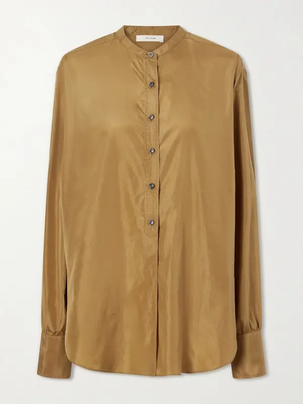 THE ROW Lula Silk-taffeta Shirt