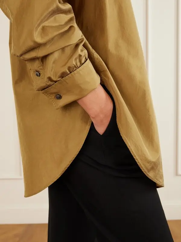 THE ROW Lula Silk-taffeta Shirt