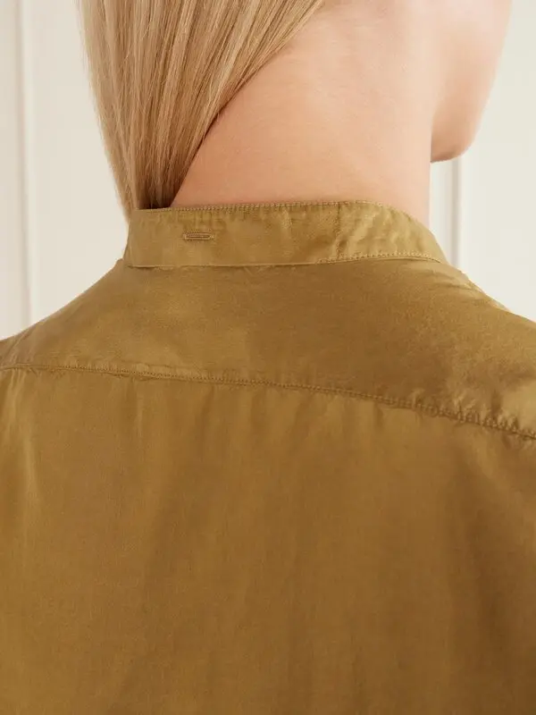 THE ROW Lula Silk-taffeta Shirt