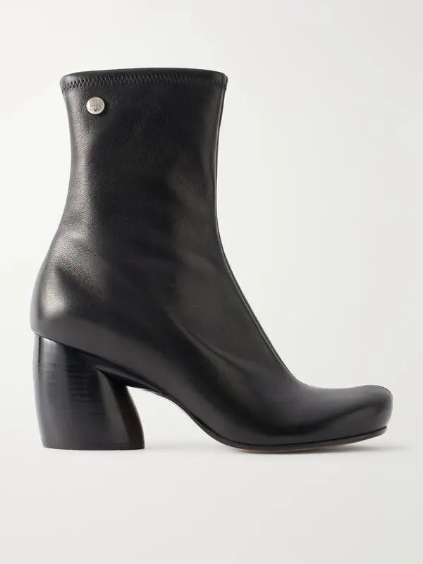 Loewe Oval Leather Ankle Boots