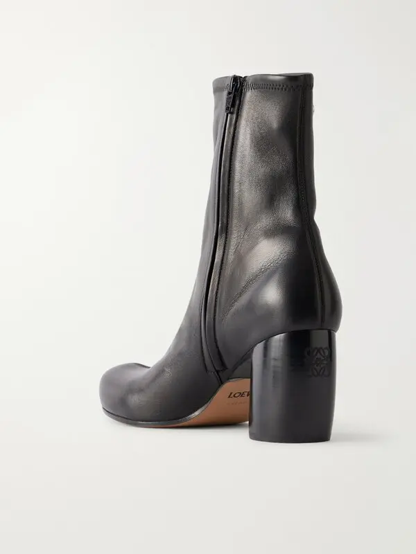 Loewe Oval Leather Ankle Boots