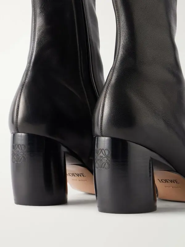 Loewe Oval Leather Ankle Boots