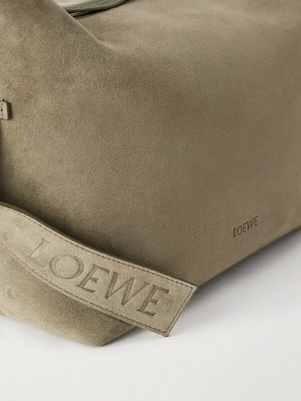 Loewe Loop Medium Suede Shoulder Bag