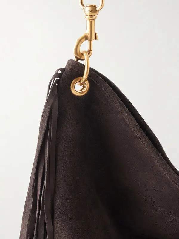 NILI LOTAN Asher Fringed Suede Shoulder Bag