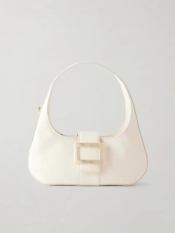 ROGER VIVIER Belle Vivier Mini Leather Shoulder Bag - Neutrals