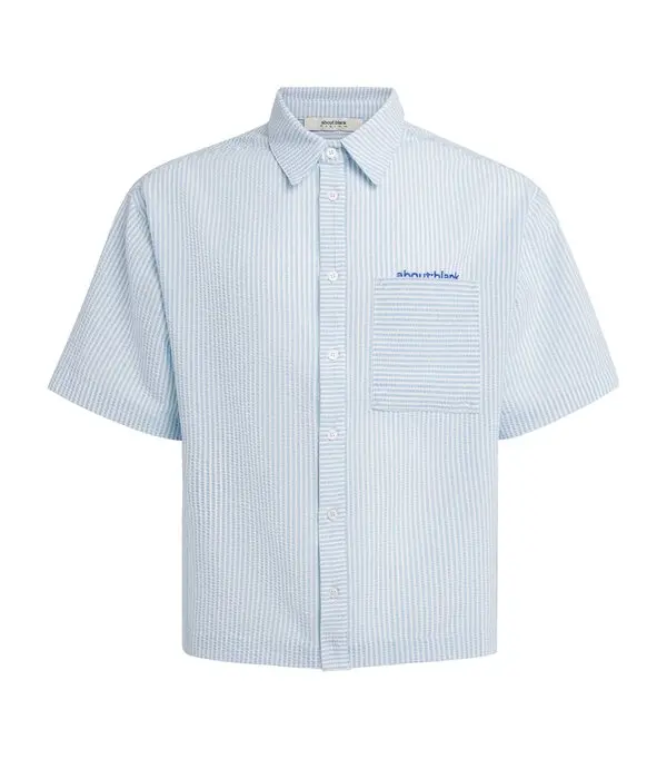 ABOUT:BLANK Seersucker Embroidered Shirt