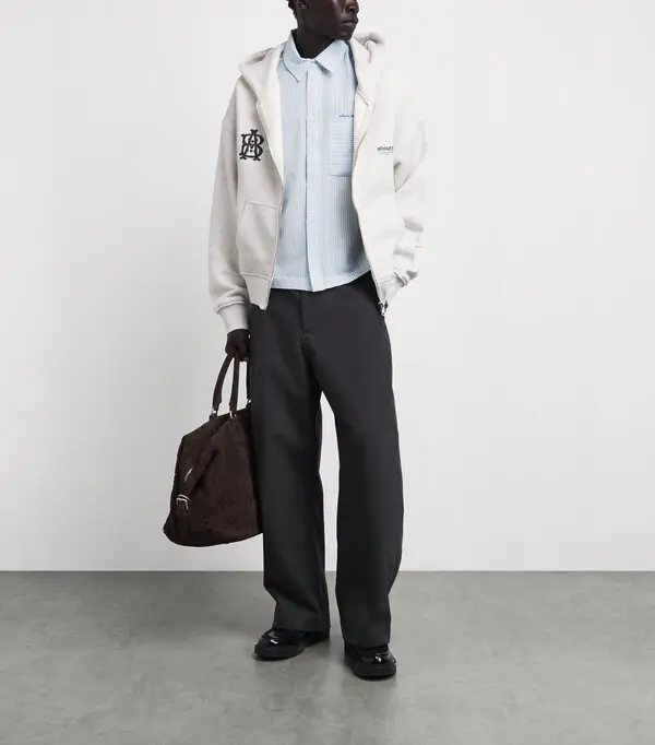 ABOUT:BLANK Seersucker Embroidered Shirt