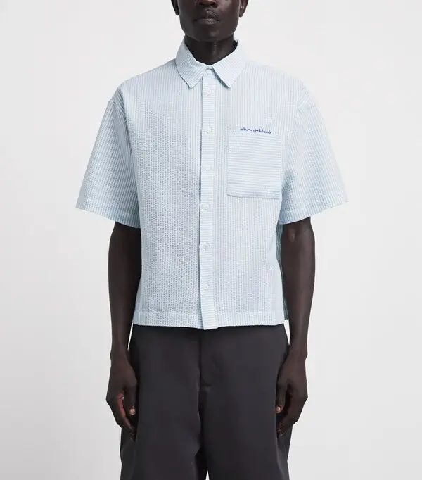 ABOUT:BLANK Seersucker Embroidered Shirt